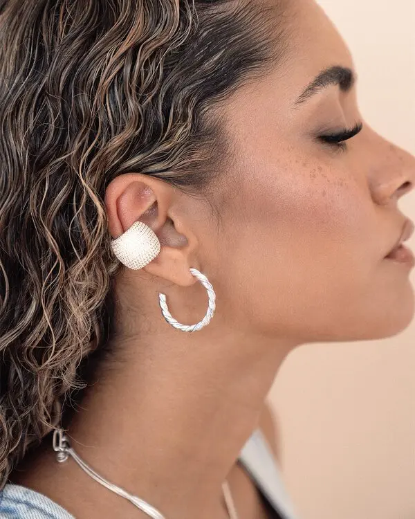 Ettika Crystal Statement Ear Cuff - Silver
