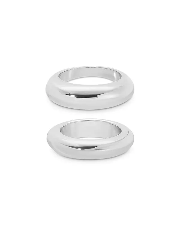 Ettika Dome Ring Set - Silver