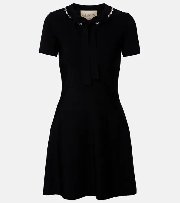 Valentino Garavani Embellished Minidress - Black