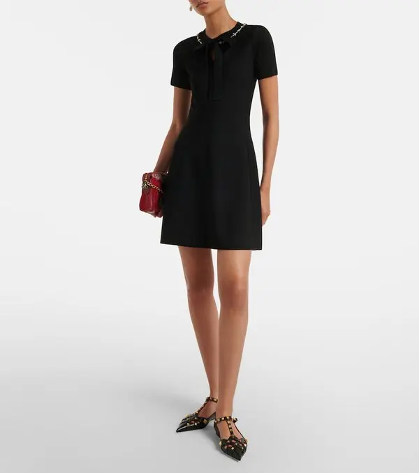 Valentino Garavani Embellished Minidress - Black