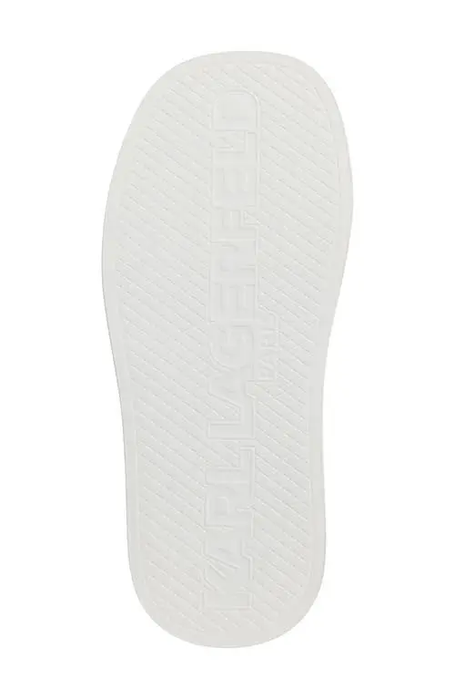 Karl Lagerfeld Paris Karl Lagerfeld Opal Studded Platform Slides - Bright White With Appliques