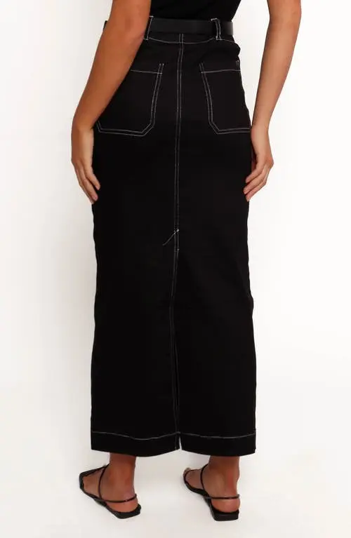PETAL & PUP Nikko Topstitch Detail Midi Skirt