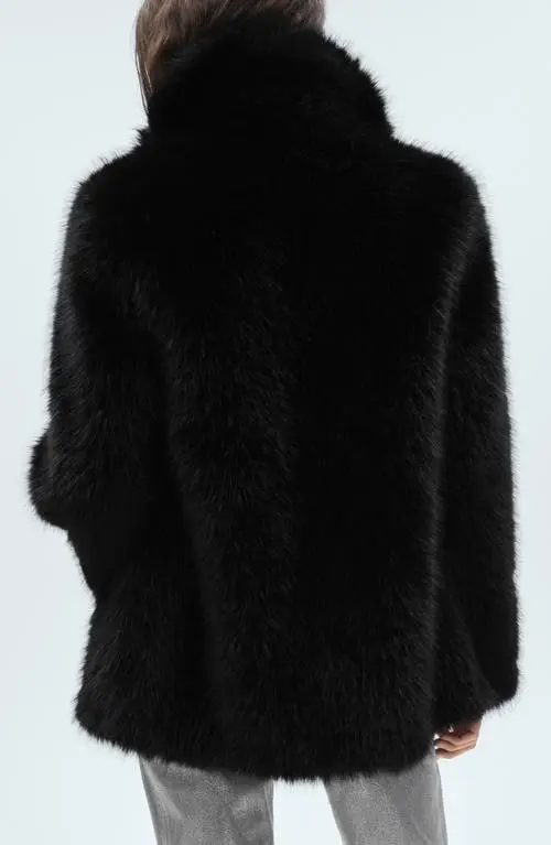 Mango Faux Fur Oversized Coat