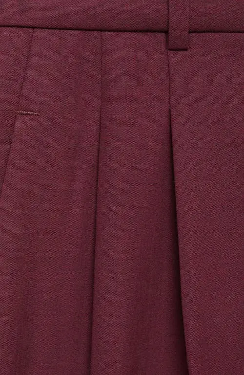 Mango Pleated Wide Leg Trousers