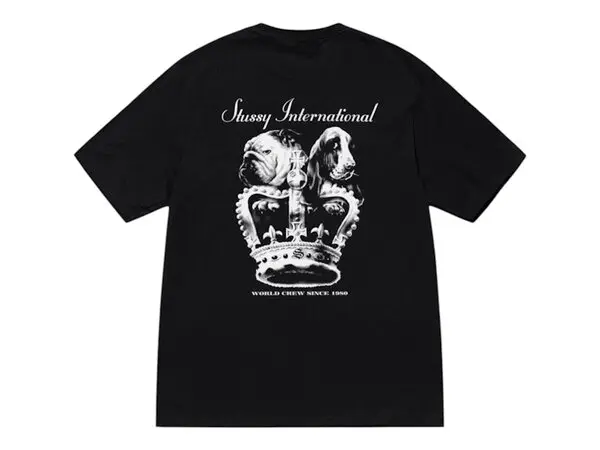 StÜssy Dog Crown Tee Shirt - Black