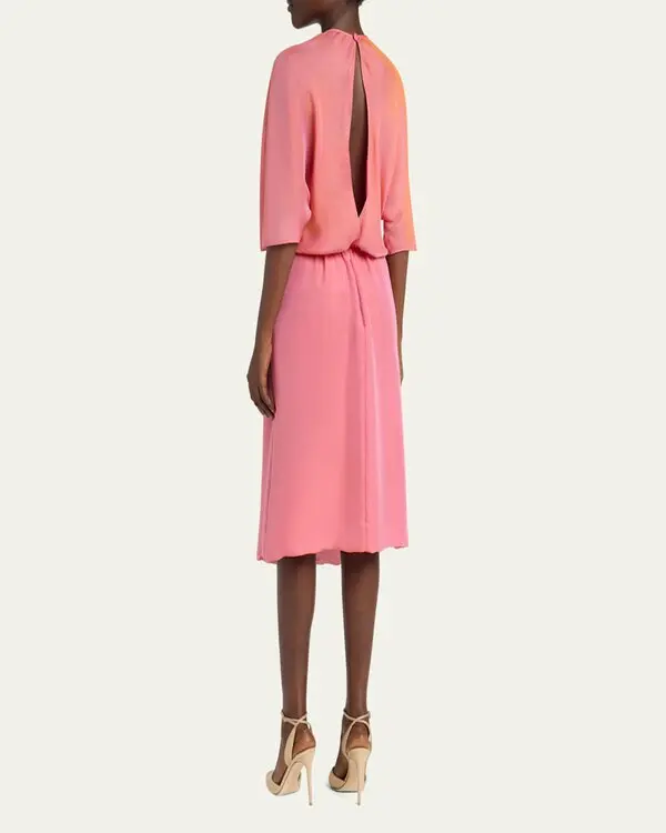 Giorgio Armani Iridescent Chiffon Midi Dress
