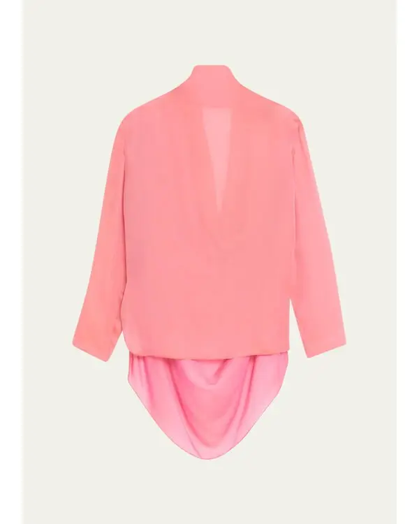 Giorgio Armani Iridescent Chiffon Backless Tunic