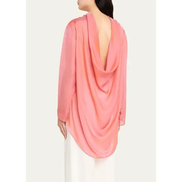 Giorgio Armani Iridescent Chiffon Backless Tunic