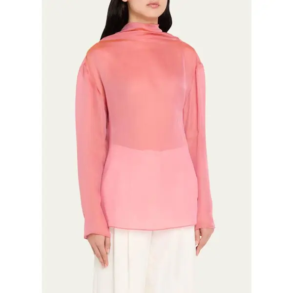 Giorgio Armani Iridescent Chiffon Backless Tunic
