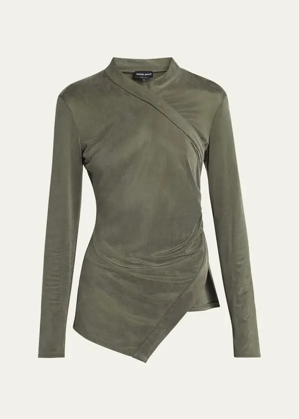Giorgio Armani Asymmetric Jersey Top