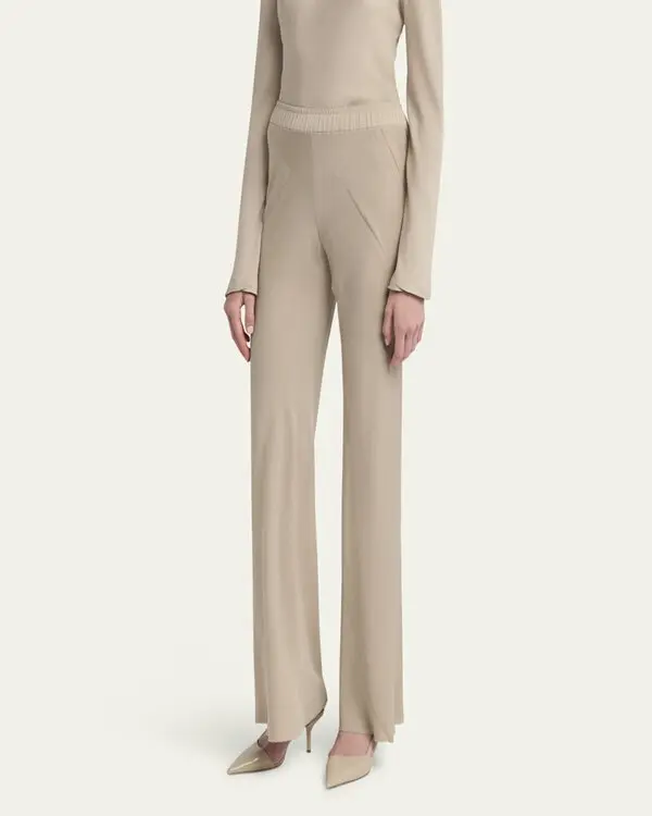 Giorgio Armani Triple Silk Georgette Trousers
