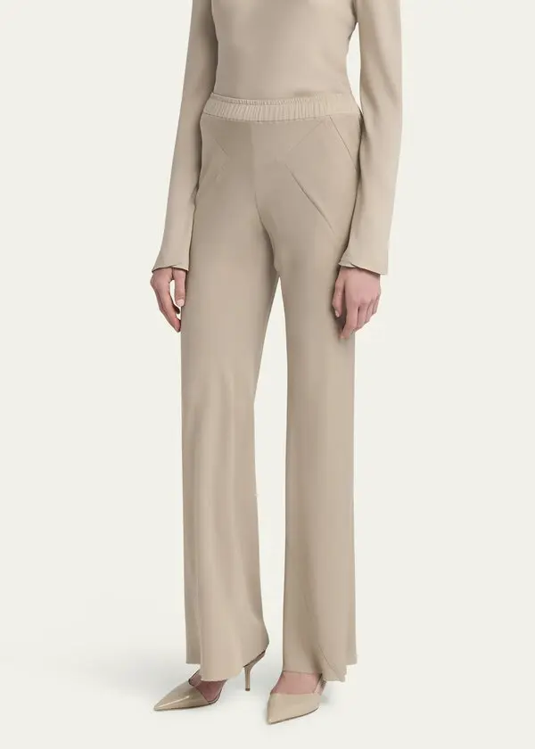 Giorgio Armani Triple Silk Georgette Trousers