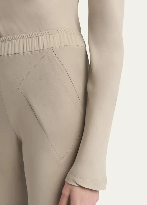 Giorgio Armani Triple Silk Georgette Trousers