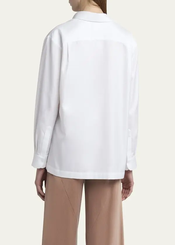 Giorgio Armani Cotton Twill Tunic Blouse