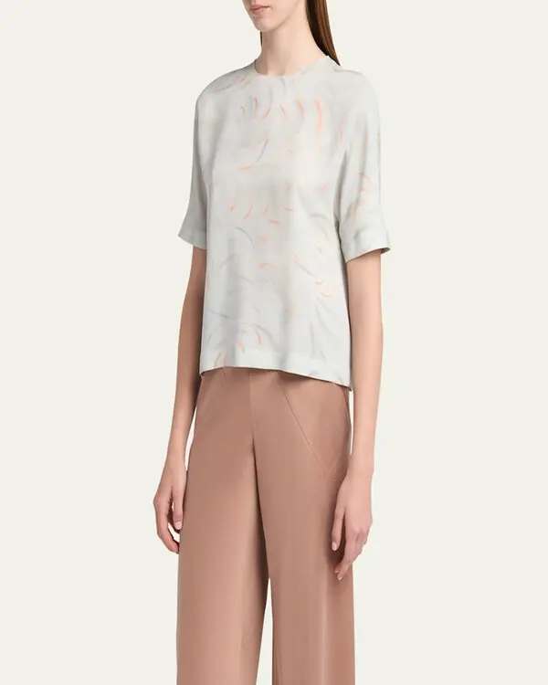 Giorgio Armani Brushstroke Print Blouse
