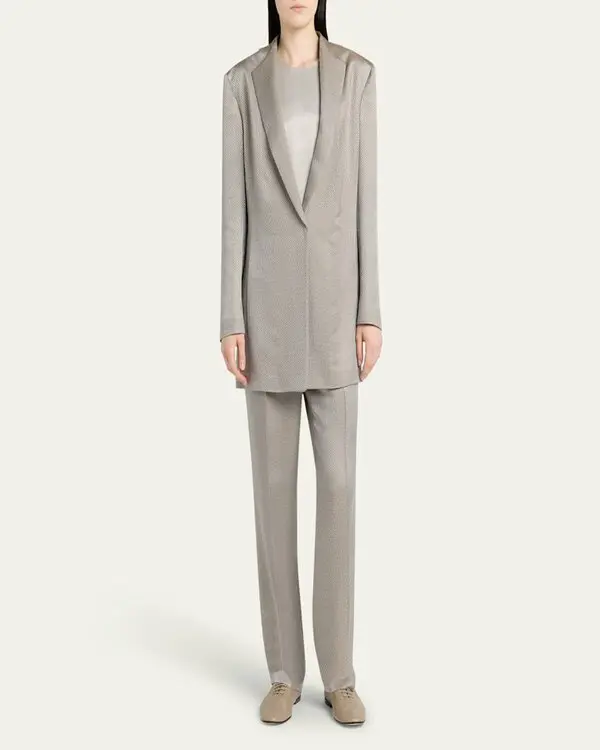 Giorgio Armani Micro Jacquard Pull-on Trousers