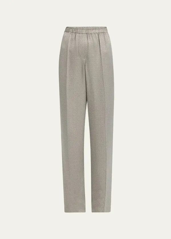 Giorgio Armani Micro Jacquard Pull-on Trousers