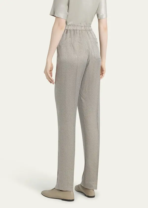 Giorgio Armani Micro Jacquard Pull-on Trousers