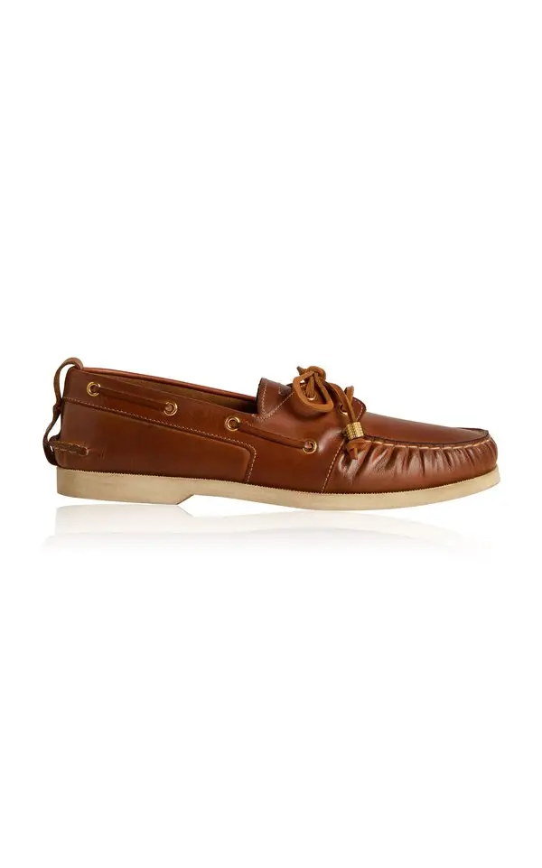 GOLDEN GOOSE Boat Leather Loafers - Brown
