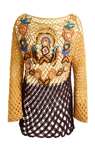 Etro Crocheted Cover-Up Mini Dress - Multi | Editorialist