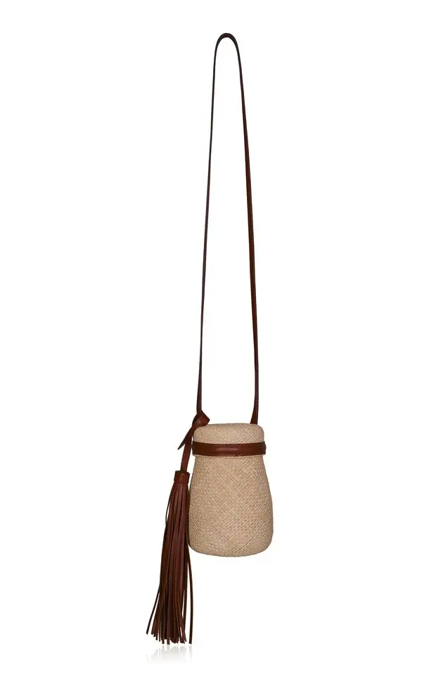 Johanna Ortiz The Provider Palm And Leather Mochila Bag - Tan