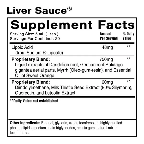 QUICKSILVER SCIENTIFIC Dr. Shade's Liver Sauce 100 Milliliters