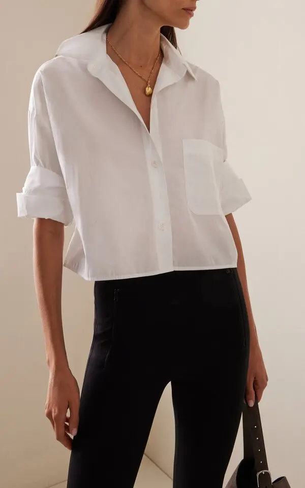 TWP Next Ex Cropped Cotton Shirt