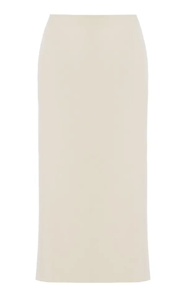 HIGH SPORT Petra Checked Jacquard Midi Skirt - Ivory