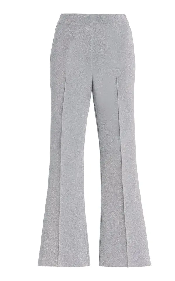 HIGH SPORT Kick Flared Cropped Pants - Silver