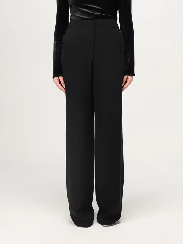 Giorgio Armani Wide Leg Tailored Trousers - Black