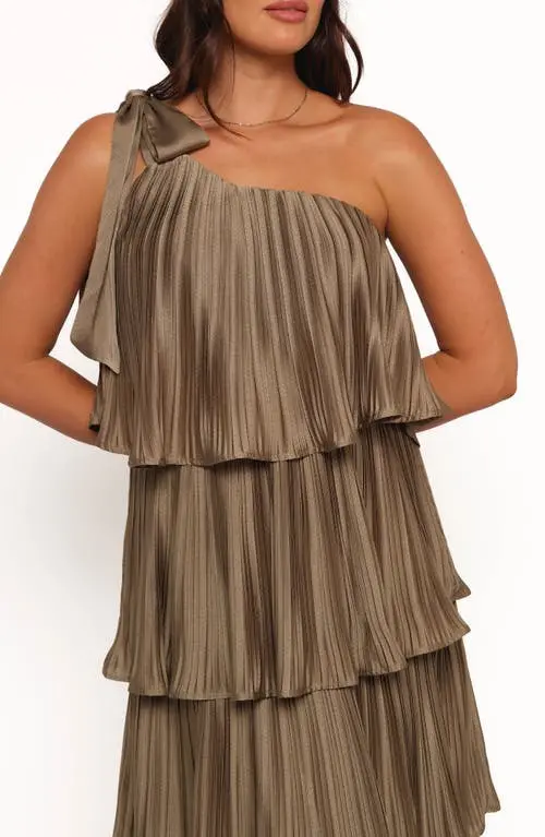 PETAL & PUP Mia One-shoulder Tiered Midi Dress