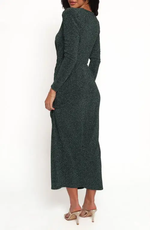 PETAL & PUP Grayson Long Sleeve Ruched Maxi Dress