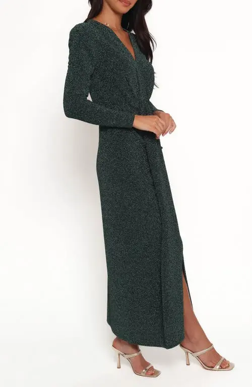 PETAL & PUP Grayson Long Sleeve Ruched Maxi Dress