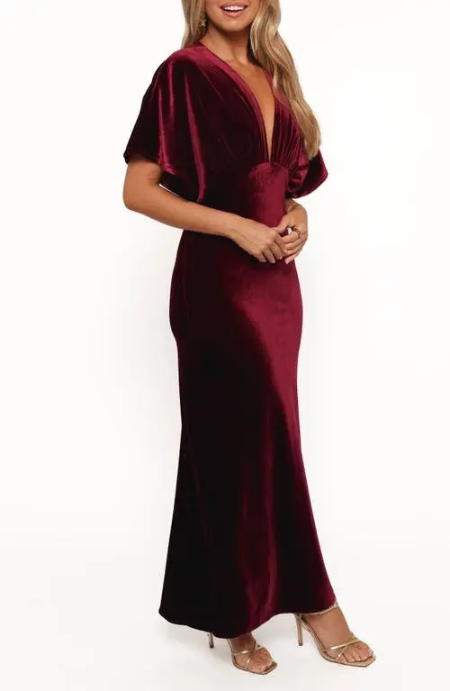 PETAL & PUP Ricki Velvet Maxi Dress