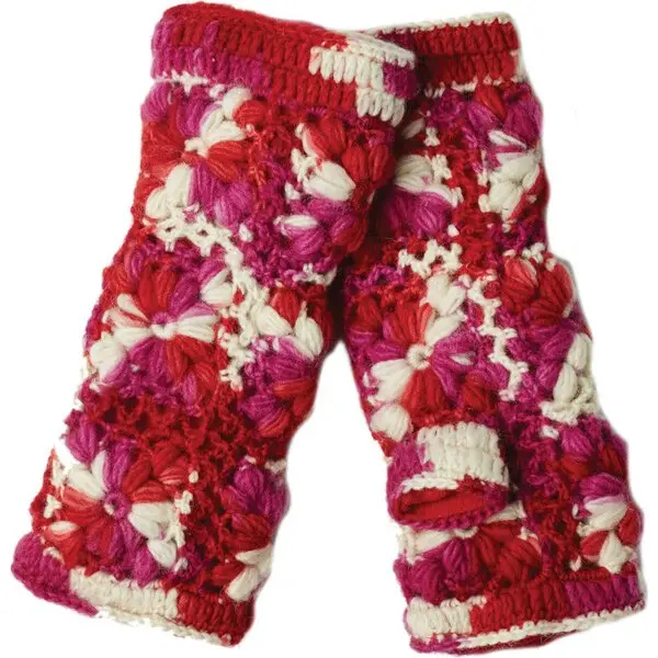 NIRVANNA DESIGNS Crochet Handwarmers - Lipstick Orchid