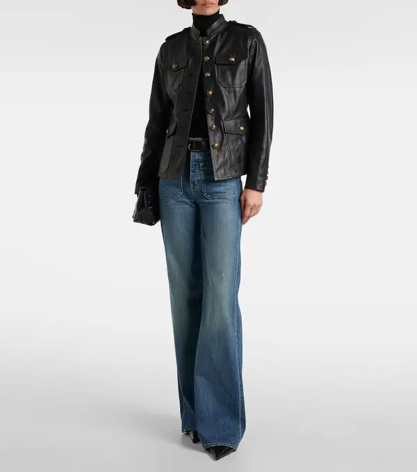 NILI LOTAN Geraldine Leather Jacket
