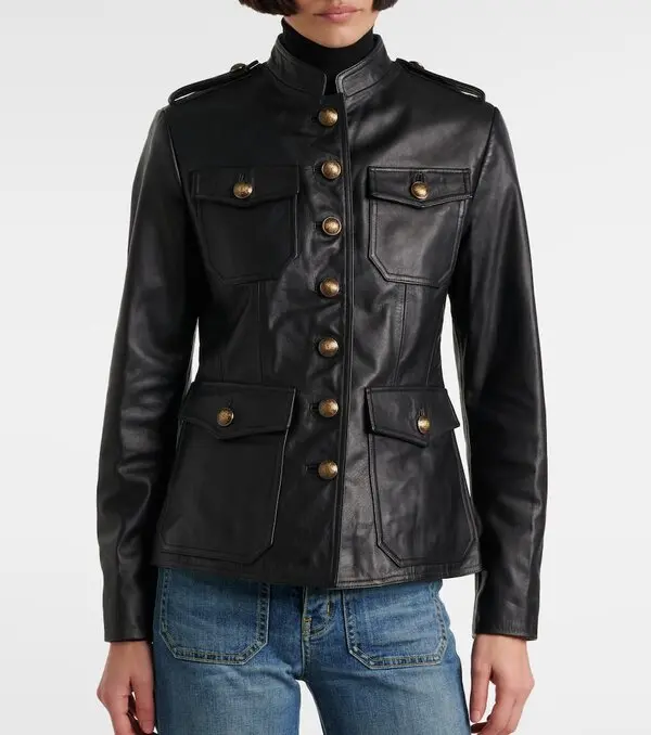 NILI LOTAN Geraldine Leather Jacket