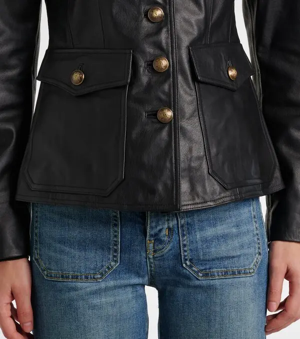 NILI LOTAN Geraldine Leather Jacket