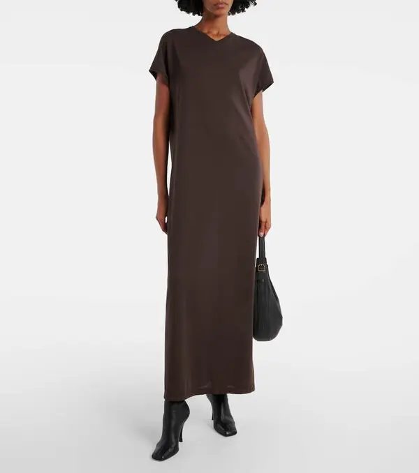 Khaite Verda Cotton-blend Maxi Dress
