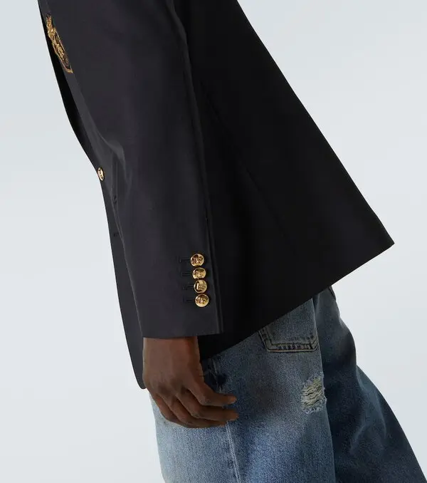 Dolce & Gabbana Patch-applique Wool And Silk Blazer