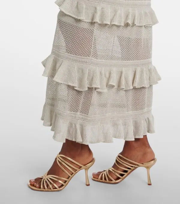 Zimmermann Crush Frilled Knitted Maxi Dress