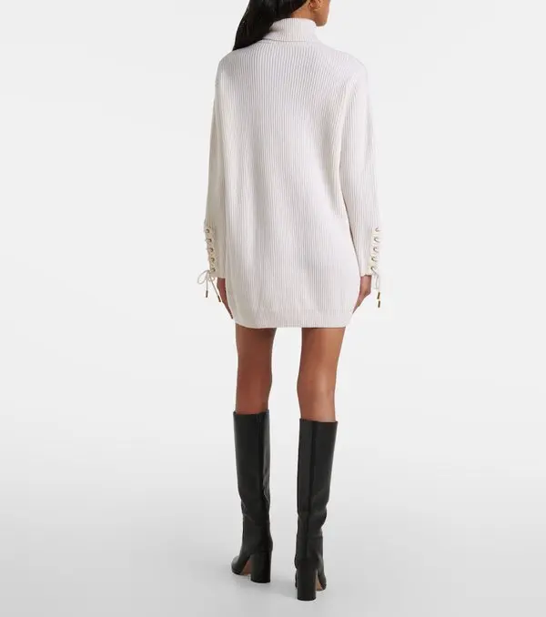Max Mara Ghinea Wool And Cashmere Sweater Dress - White