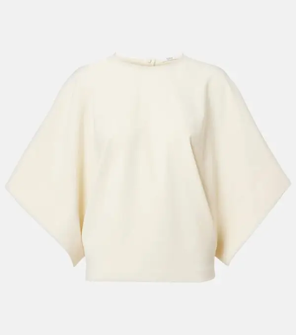 FFORME Tenley Draped Wool-blend Crepe Top
