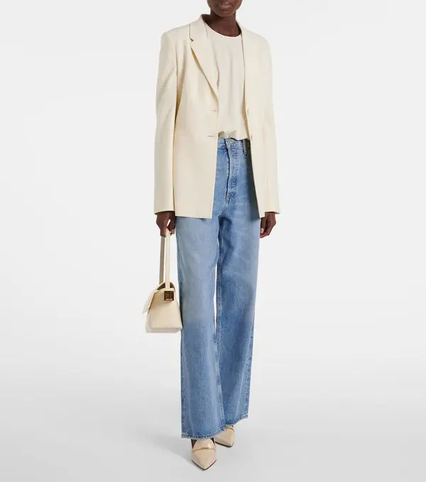 FFORME Tenley Draped Wool-blend Crepe Top