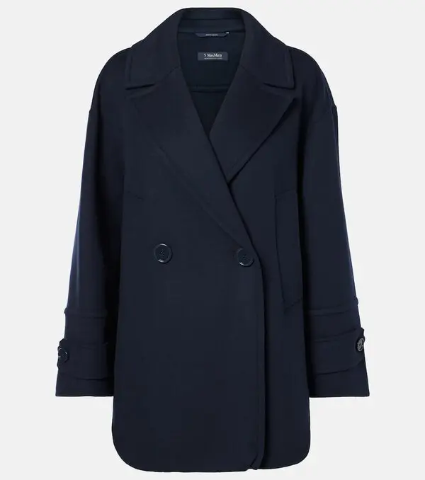 Max Mara Double-breasted Virgin Wool Jacket