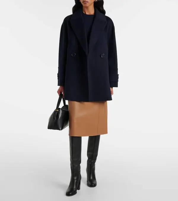 Max Mara Double-breasted Virgin Wool Jacket