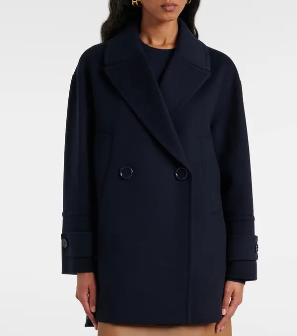 Max Mara Double-breasted Virgin Wool Jacket