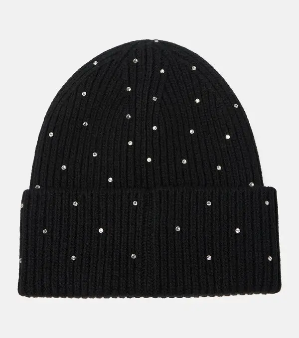 Versace Embellished Wool Beanie