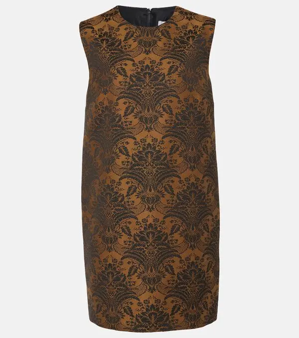 Max Mara Romania Jacquard Wool-blend Minidress