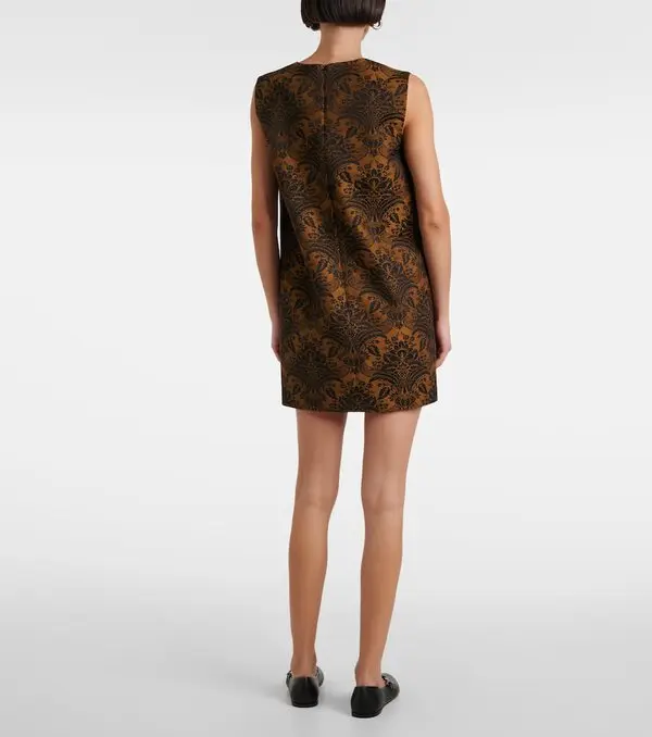 Max Mara Romania Jacquard Wool-blend Minidress